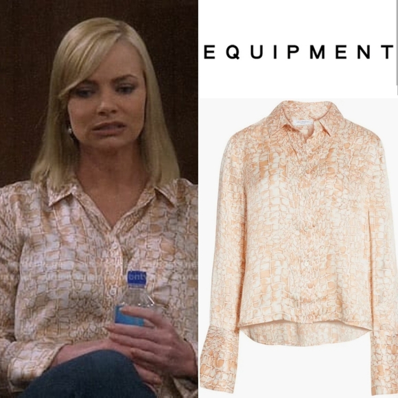 Equipment | Tops | Equipment Crocodile Print Huntley Silk Blouse | Poshmark